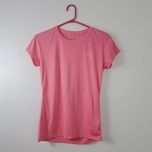 Avia | Tops | Avia Neon Pink Short Cap Sleeves Tech Top Shirt M | Poshmark